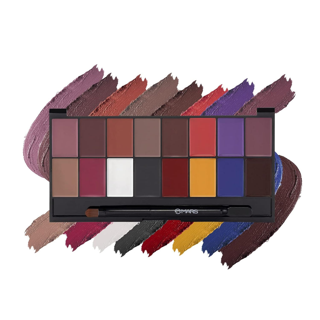MARS Infinity Lip Palette | 16 Demi-Matte Colors | Create Infinite Lip ...